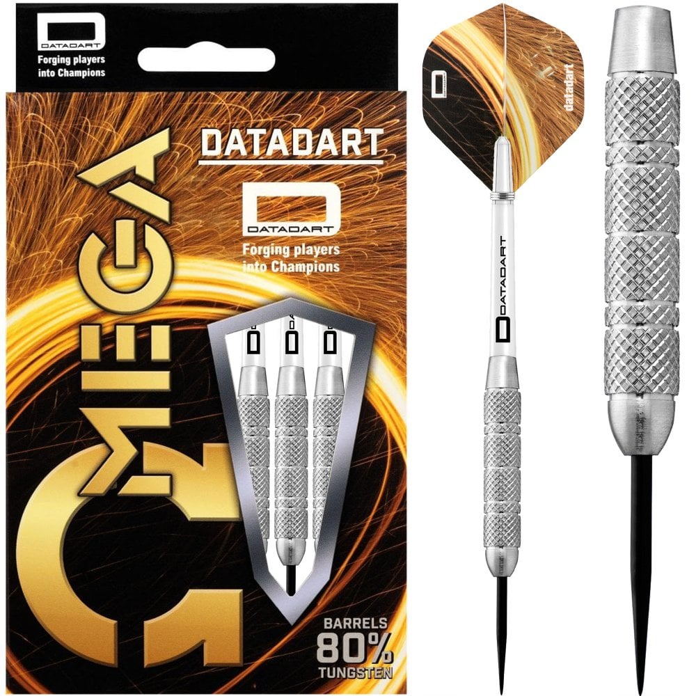 Datadart Omega 80% Tungsten Steel Tip Darts - 30 Gram - Gnurled