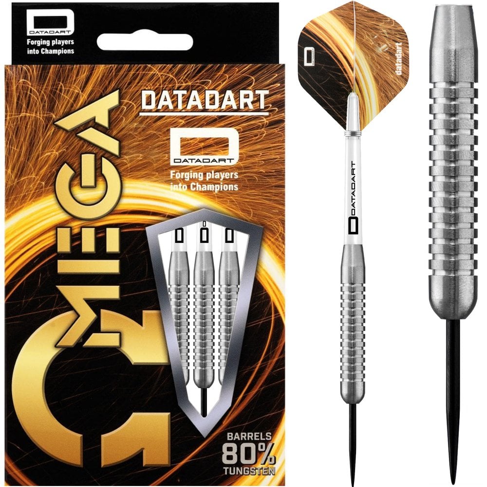 Datadart Omega 80% Tungsten Steel Tip Darts - 30 Gram - Ringed