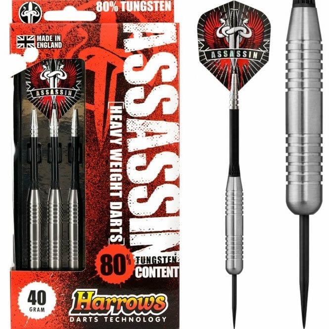 Harrows Assassin 80% Tungsten Steel Tip Heavy Darts - 40 Gram