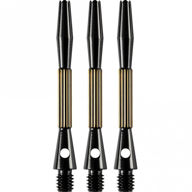 Harrows Heavy Metal Heavyweight Dart Stems - Black with Gold - Tweenie