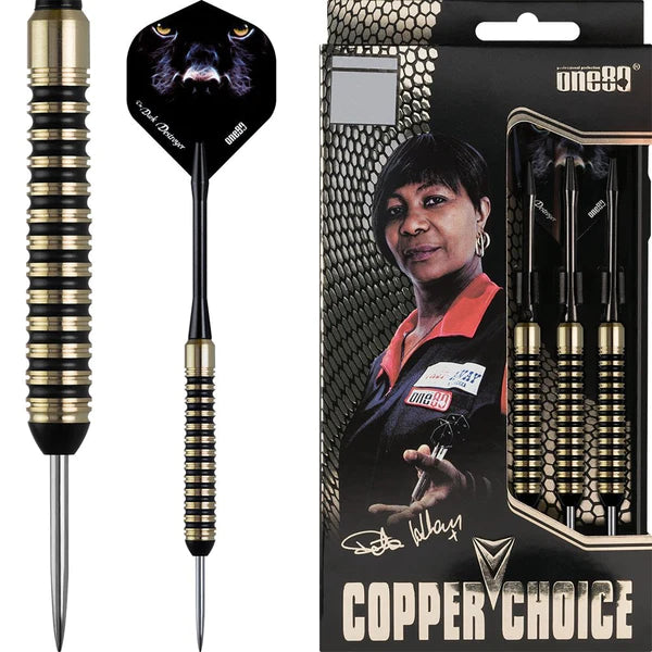 One80 Deta Hedman Darts - Steel Tip Brass Darts - Copper Choice - 20 G