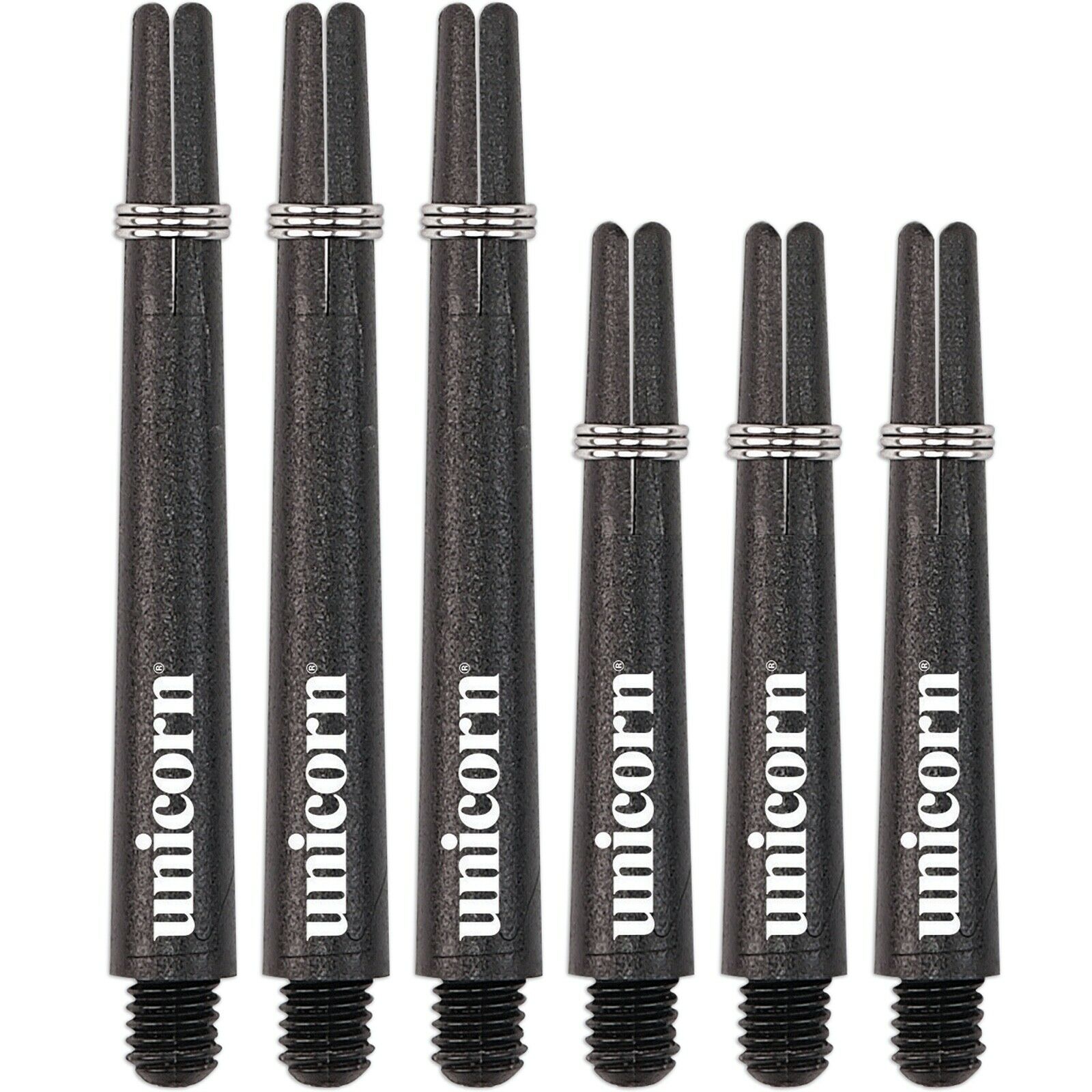 Unicorn Gripper 3 Moulded Dart Stems - Black - BULK PACK 5 SETS
