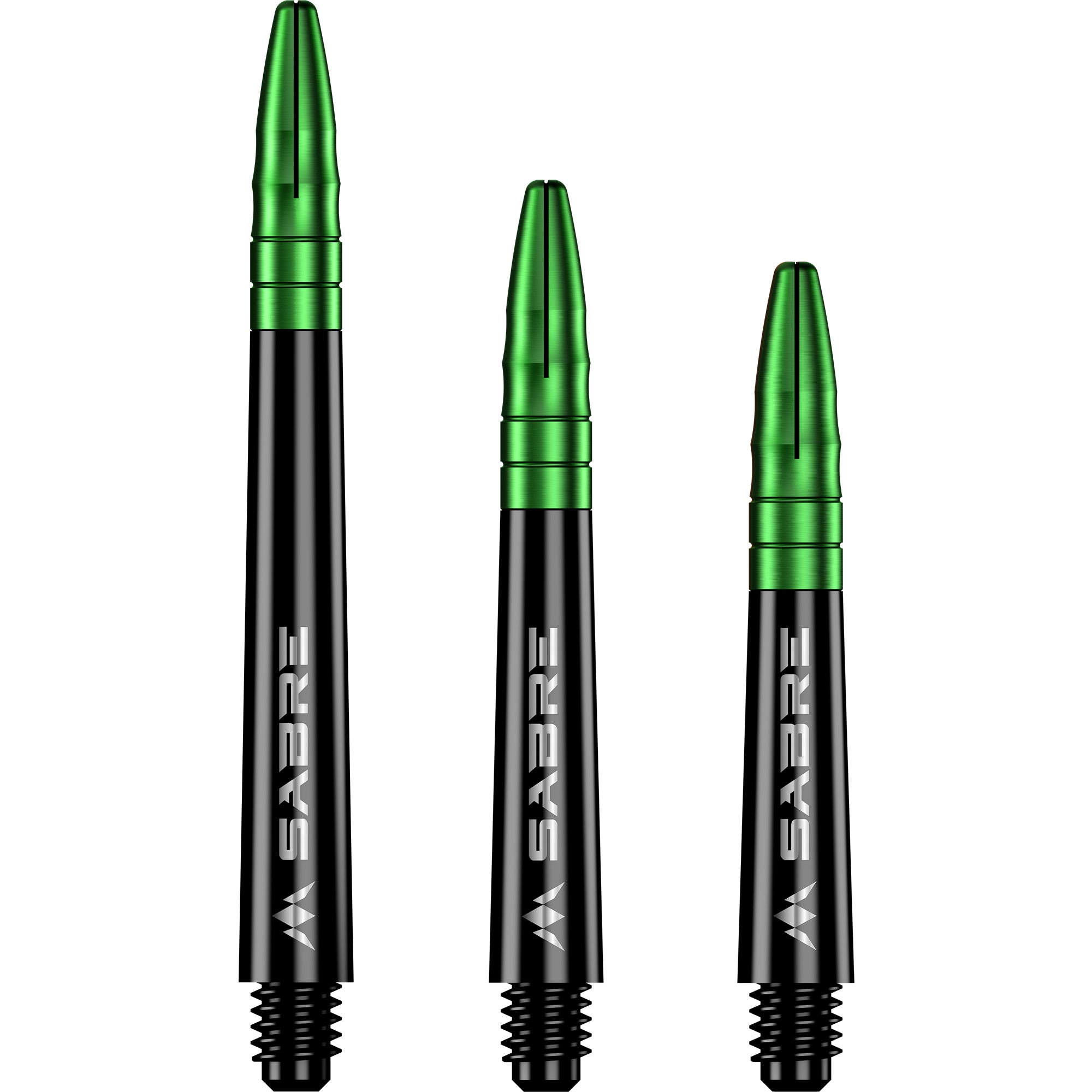 Mission Sabre Dart Stems - Black Base with Green Top